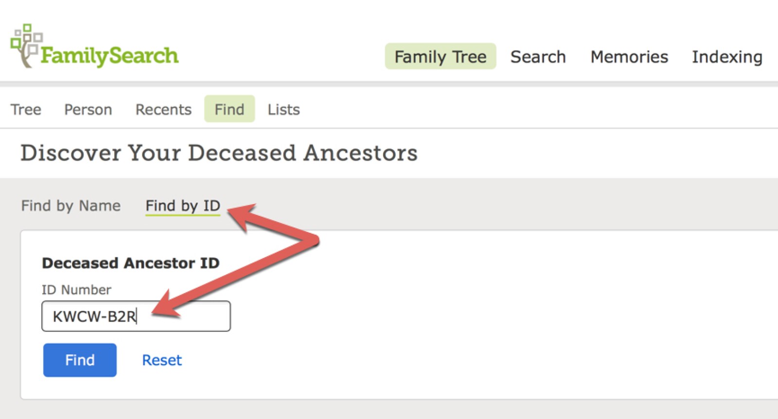 How to Use FamilySearch Person IDs